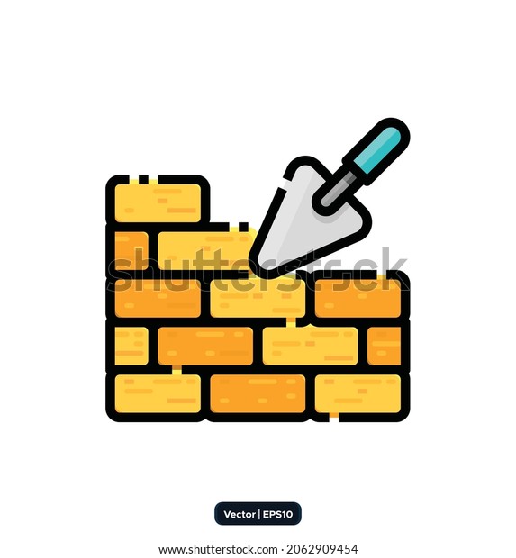 Brick Icon Construction Related Vector Icons Stock Vector (Royalty Free ...