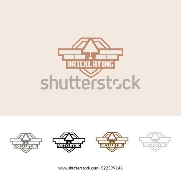 Brick Laying Logo Emblem Badge Icon Stock Vector (Royalty Free ...