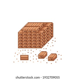Brick Pixel Art Bricks Construction Vector Stock Vector (Royalty Free ...
