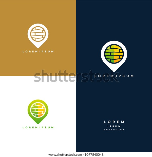 Brick Point Logo Designs Concept Vector Stock Vector (Royalty Free ...
