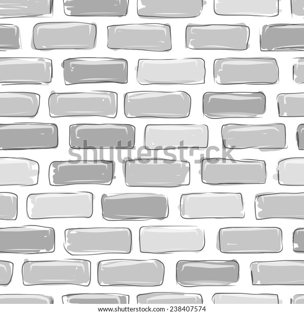 Brick Wall Grey Sketch Your Design Stock Vector (Royalty Free ...
