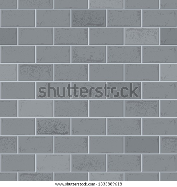 Brick Wall Grey Brick Texture Seamless Stock Vector (Royalty Free ...
