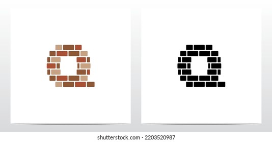 Brick Wall Letter Logo Design Q Stock Vector (Royalty Free) 2203520987 ...