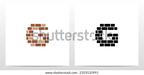 Brick Wall Letter Logo Design G Stock Vector (Royalty Free) 2203520991 ...