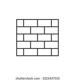 Brick Wall Outline Icon Stock Vector (Royalty Free) 1025437555