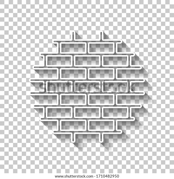 Brick Wall Protection Logo Outline Design Stock Vector (Royalty Free ...