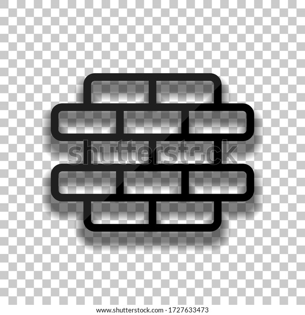 Brick Wall Protection Logo Outline Design Stock Vector (Royalty Free ...