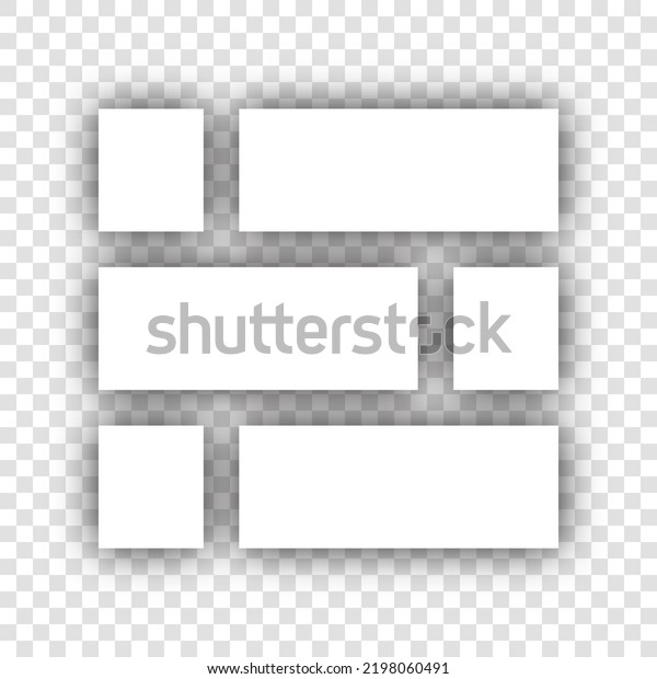 Brick Wall Sign White Icon Dropped Stock Vector (Royalty Free ...