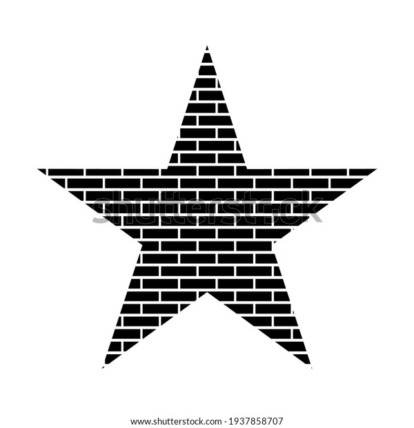 Brick Wall Starshaped Illustration Logo Graphic Stock Vector (Royalty ...