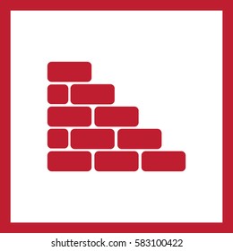 Bricks Icon Bricklaying Vector Icon Stock Vector (Royalty Free ...