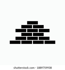 Bricks Icon Building Material Symbol Vector Stock Vector (Royalty Free ...