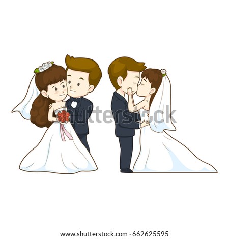 Animated Bride And Groom Wedding