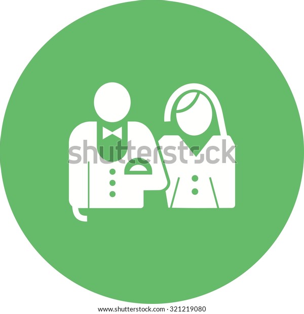 Bride Groom Wedding Icon Vector Image Stock Vector (Royalty Free ...