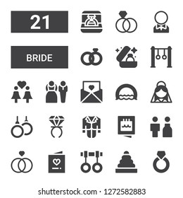 Bride Icon Set Collection 21 Filled Stock Vector (Royalty Free) 1272582883