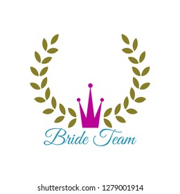 Bride Team 5 Stars Crown Wedding Stock Vector (Royalty Free) 290130983