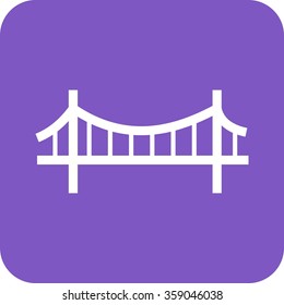 Bridge Suspension Rope Icon Vector Image Stock Vector (Royalty Free ...