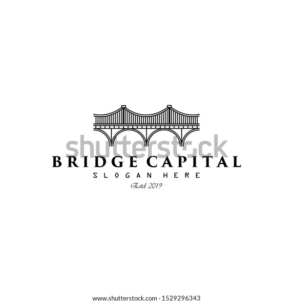Bridge Capital Simple Monoline Logo Inspirations Stock Vector (Royalty ...