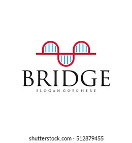 Bridge Connection Logo Your Business: vector de stock (libre de ...