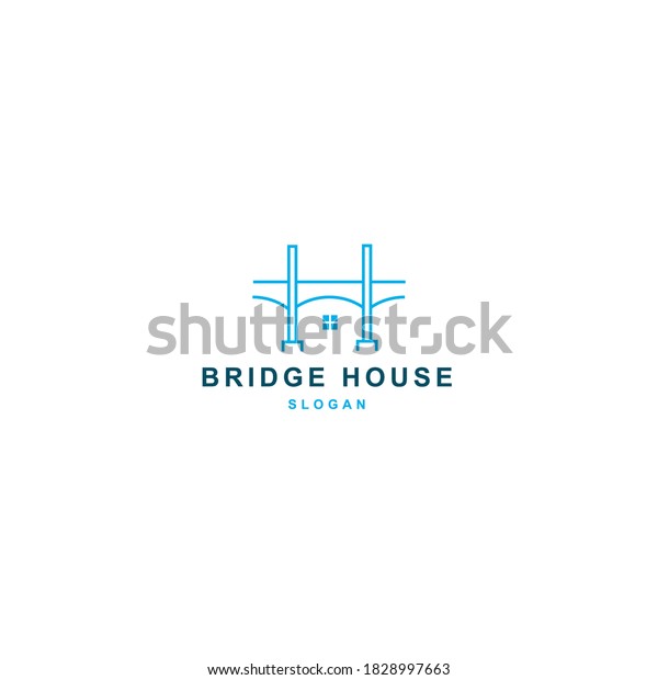 Bridge House Logo Design Template Stock Vector (Royalty Free ...