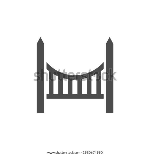 Bridge Icon Black White Vector Graphic Stock Vector (Royalty Free ...