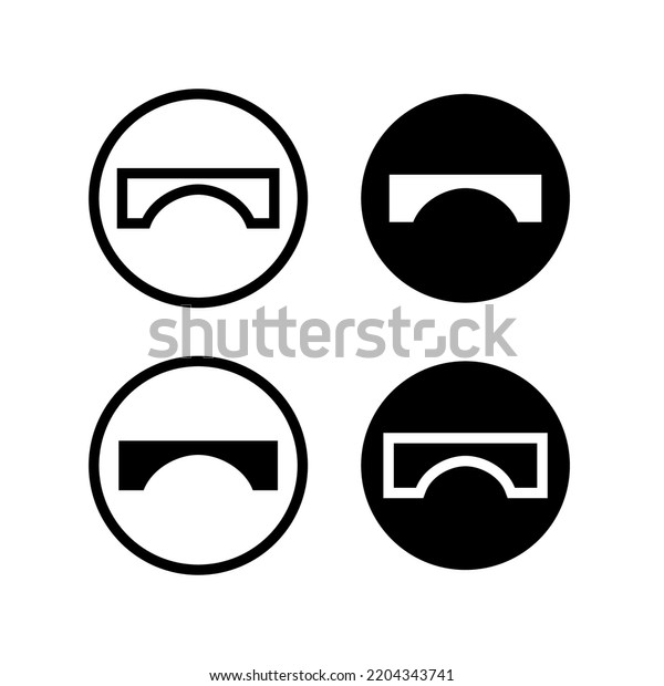 Bridge Icon Pictogram Marking Area On Stock Vector (Royalty Free ...