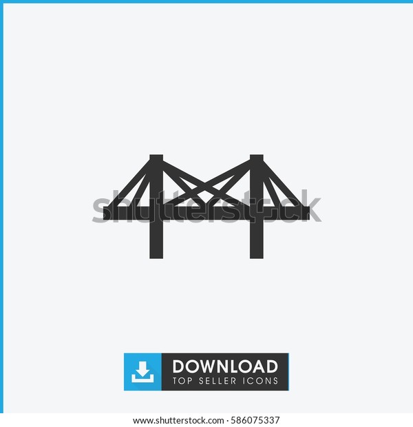 Bridge Icon Simple Filled Bridge Icon Stock Vector (Royalty Free) 586075337