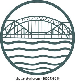 Bridge Logo Vector Water Logo Illustrator Stock Vector (Royalty Free ...