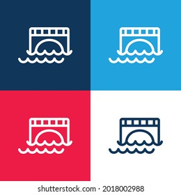 273 Bridge over blue river vector Images, Stock Photos & Vectors ...