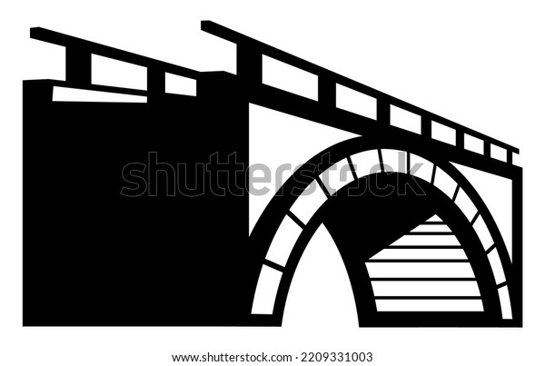 Bridge Vector Silhouette Vector Isolated Illustration Stock Vector ...