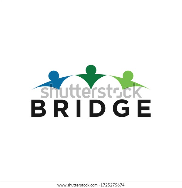 Bridges People Vector Logo Graphic Modern Stock Vector (Royalty Free ...