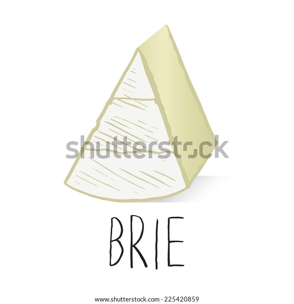 Brie Cheese Vector Illustration Stock Vector (Royalty Free) 225420859 ...