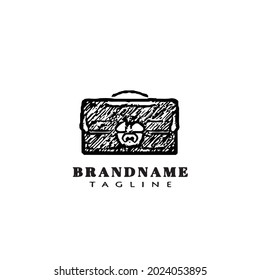 Briefcase Logo Icon Cartoon Template Modern Stock Vector (Royalty Free ...