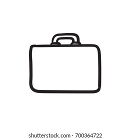 Briefcase Vector Sketch Icon Isolated On Stock Vector (Royalty Free ...