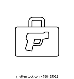 Briefcase Weapon Icon Illustration Isolated Vector Stock Vector ...
