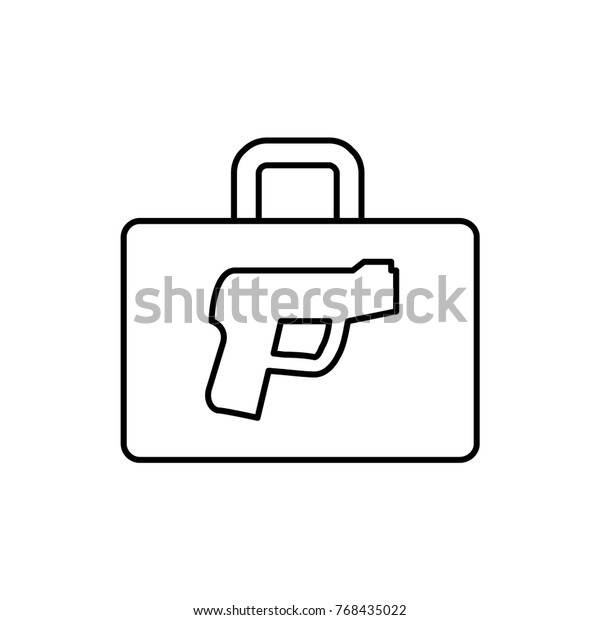 Briefcase Weapon Icon Illustration Isolated Vector Stock Vector ...