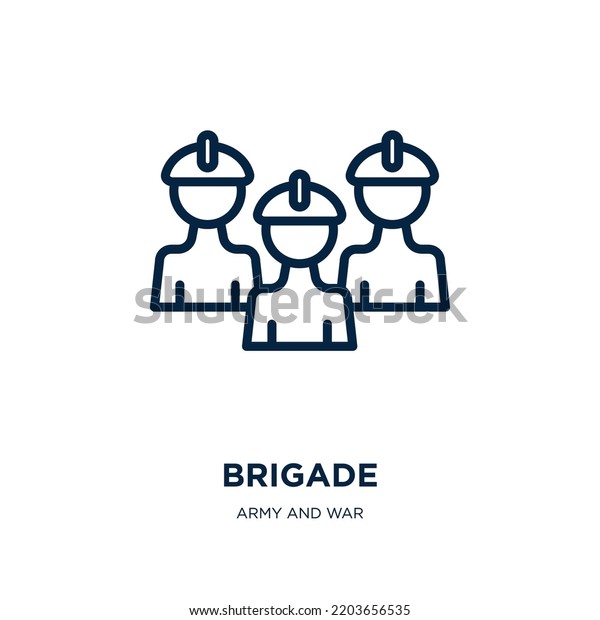 Brigade Icon Army War Collection Thin Stock Vector (Royalty Free ...
