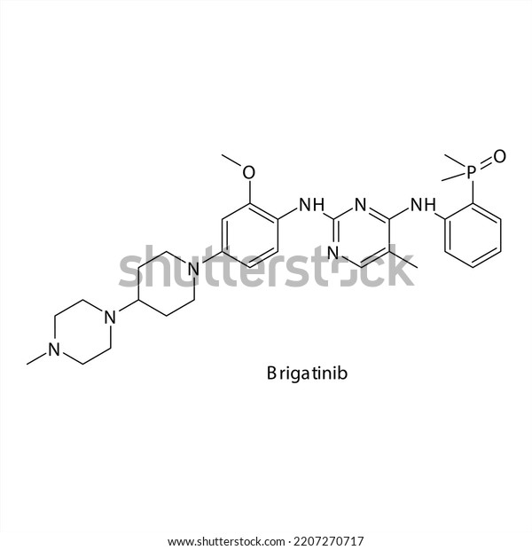 Brigatinib 분자 단층 골격 구조, Tyrosine 스톡 벡터(로열티 프리) 2207270717 | Shutterstock