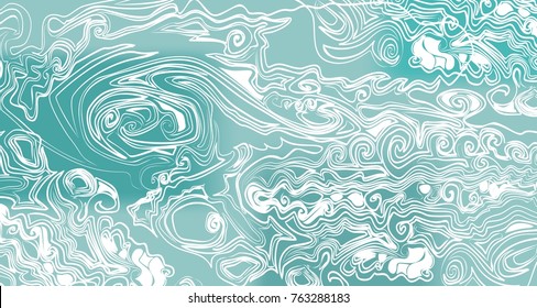 Seamless Pattern Great Wave Off Kanagawa Stock Vector (Royalty Free ...