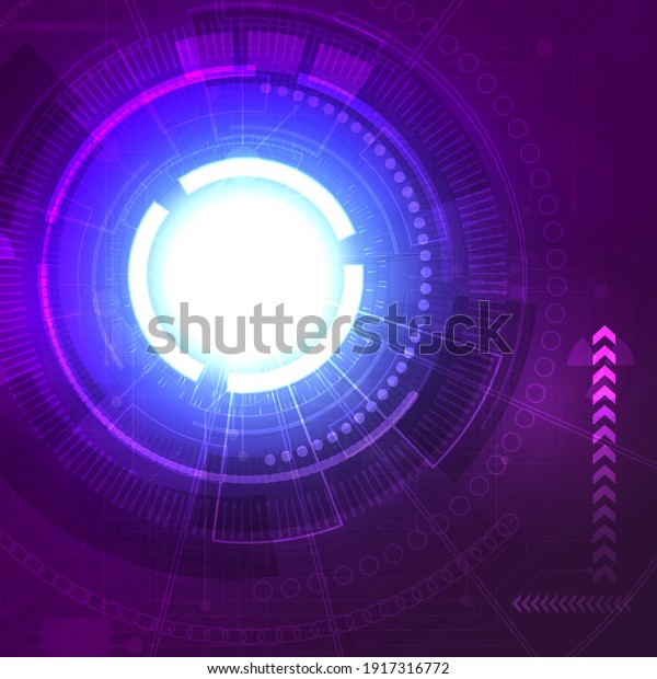 Bright Background Concept Technology Portal Stock Vector (Royalty Free ...