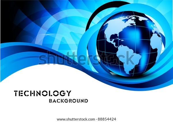 Bright Background Earth Blue Color Stock Vector (Royalty Free) 88854424 ...