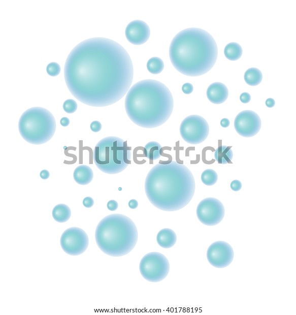 Bright Blue Bubbles On White Background Stock Vector (Royalty Free ...