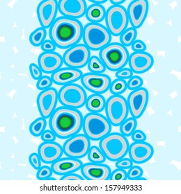 Bright Blue Spotted Seamless Border Drops Stock Vector (Royalty Free ...