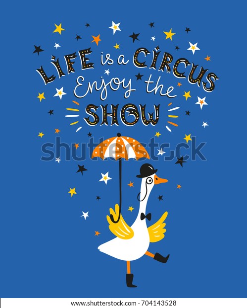 Bright Circus Poster Design Goose Text Stock Vector (Royalty Free ...