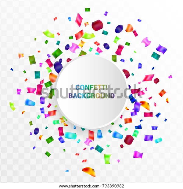Bright Colorful Confetti Circular Design On Stock Vector (Royalty Free ...