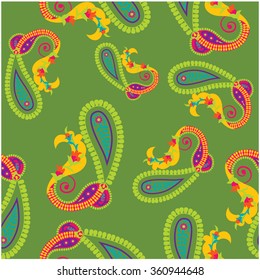 Bright Colorful Paisley Patterns Stock Vector (Royalty Free) 360944648 ...