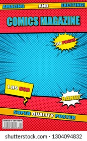 Bright Comics Magazine Template Different Wordings Stock Vector ...