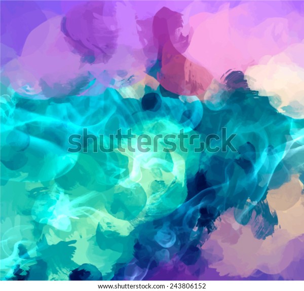 Bright Cyan Smoke Vector Background Stock Vector (Royalty Free) 243806152
