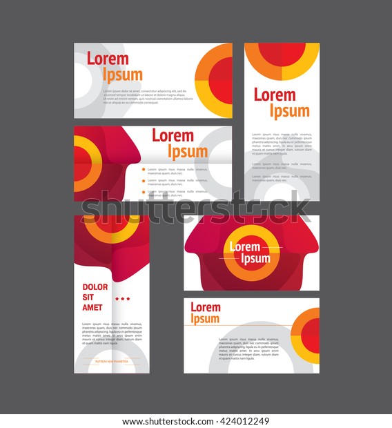 Bright Design Templates Set Brochure Flyer Stock Vector (Royalty Free ...