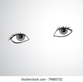 Bright Eyes Sight Vector Drawing Stock Vector (Royalty Free) 79885732 ...