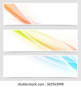 Bright Fantasy Lines Flyer Header Collection Stock Vector (Royalty Free ...